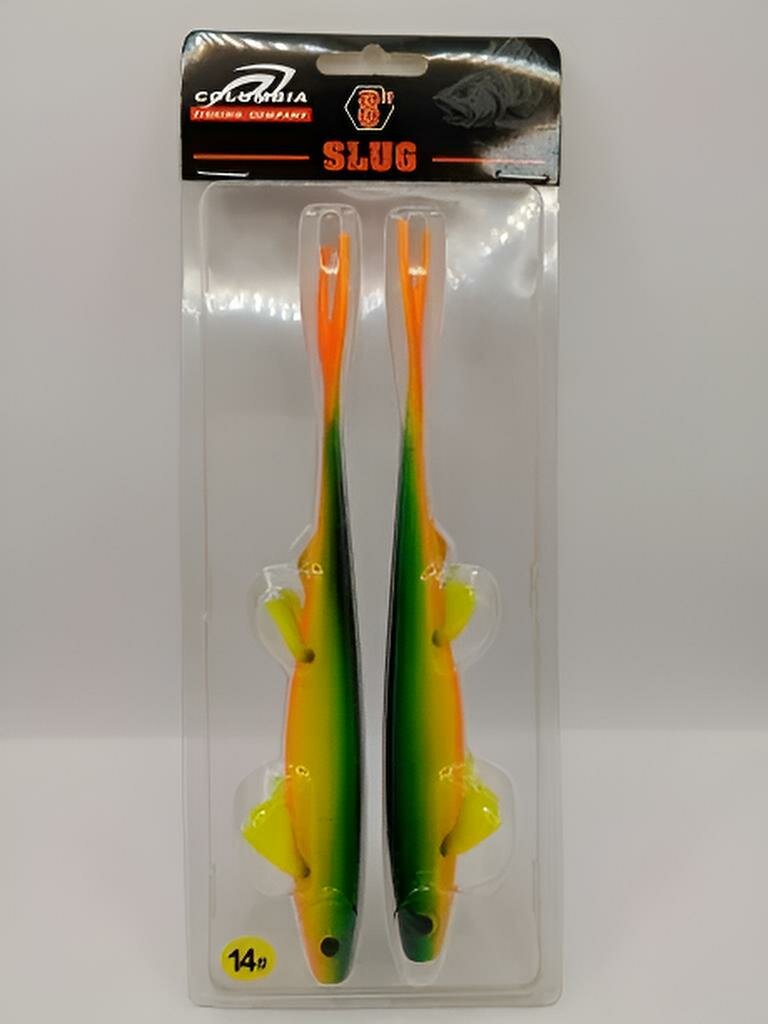 Приманка COLUMBIA SLUG, 2 шт, 20 см, 25 г, силикон, на хищника