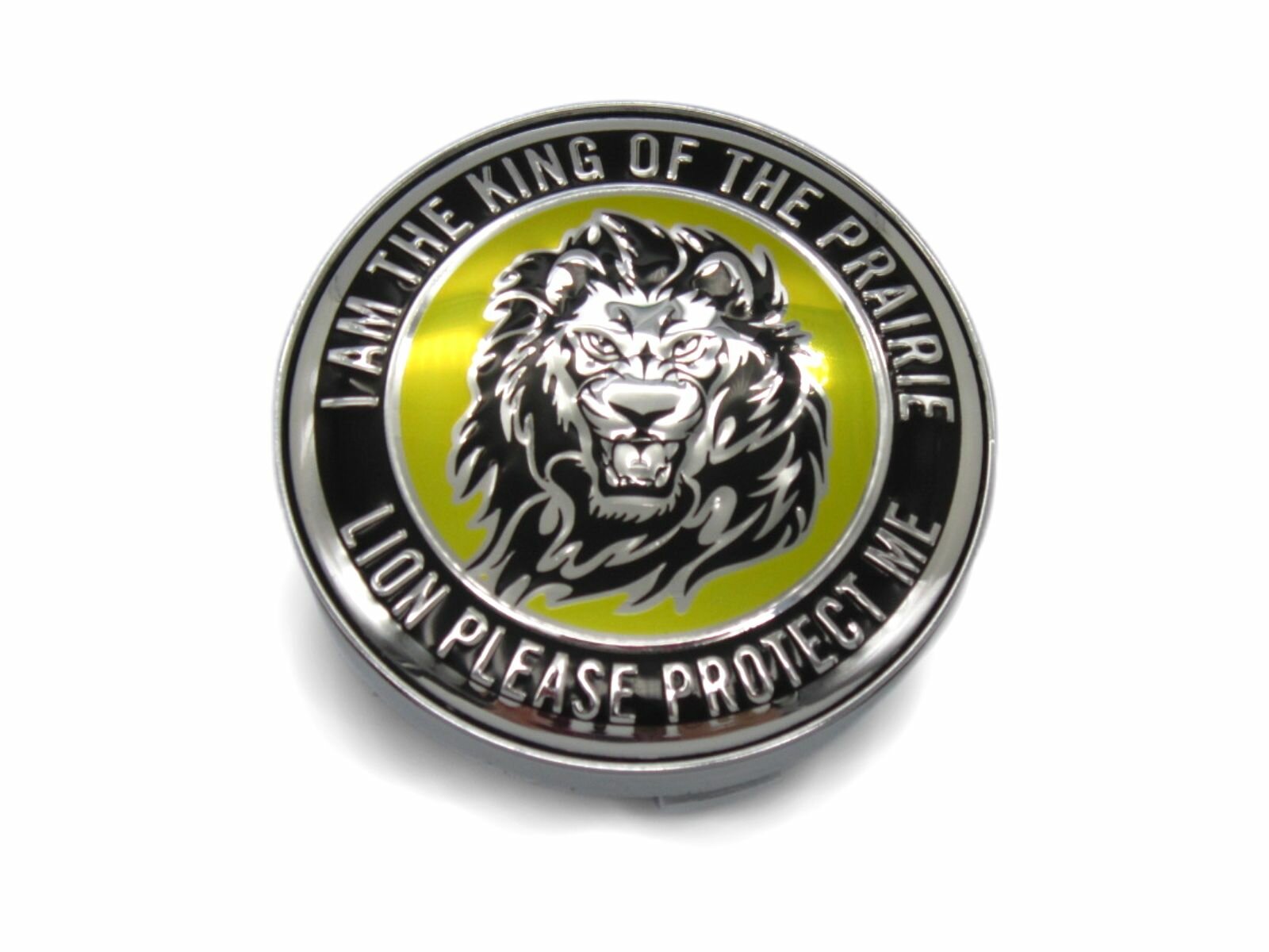 Колпачок заглушка на литой диск Lion chrome/gold 60/56/9 мм, 1шт.