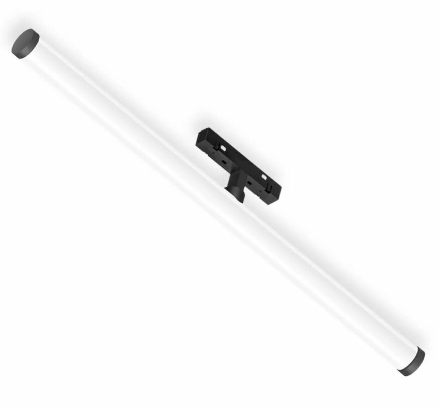 Трековый светодиодный магнитный светильник TUBE MAGNETIC S20 30W 3000К дневной белый / Черный на магнитный шинопровод MAGNETIC S20 48V / Угол света 180 град. 20Вт LED CRI85 IP20 L900mm