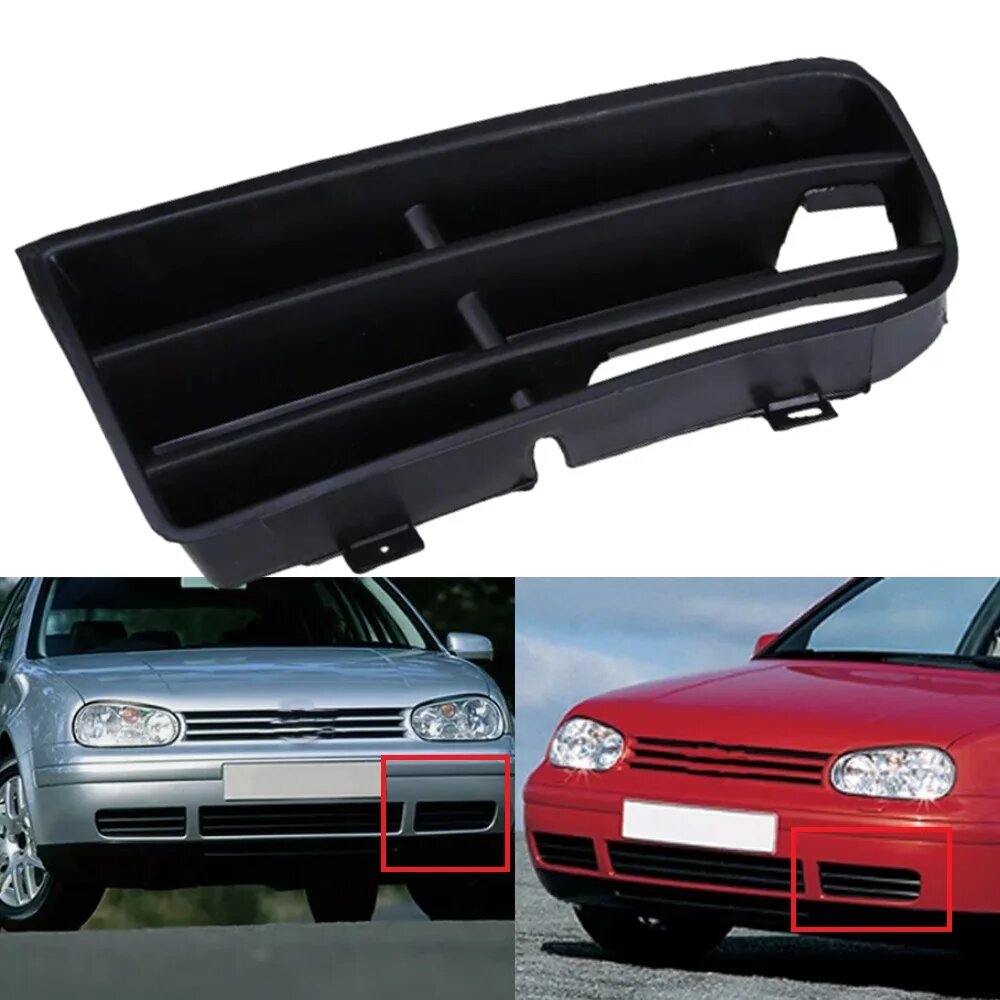 Передний бампер для VW Golf/вариатор/4 motion 1998-2006, противотуманная решетка, Left Driver Side