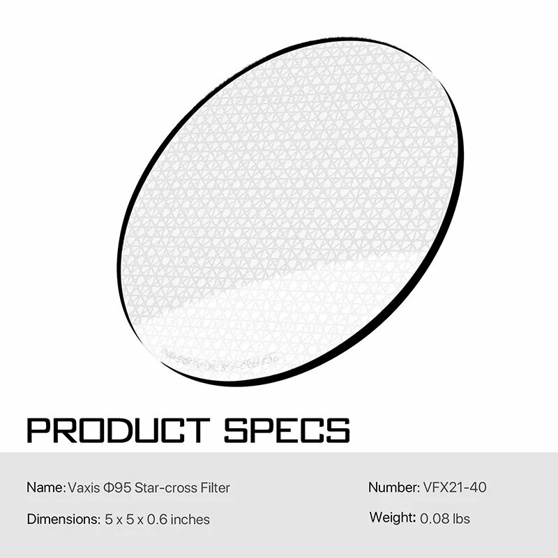 Фильтр Vaxis 95 мм IRND Pure Mist Black Pro, поляризационный фильтр VI LINE Star-Cross Rainbow Dazzle Filter для tilta mb-t16·