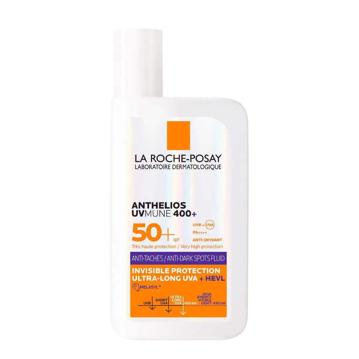 Солнцезащитный флюид La Roche-Posay Anthelios UVMUNE 400+для лица против пигментации SPF 50+, 50 мл