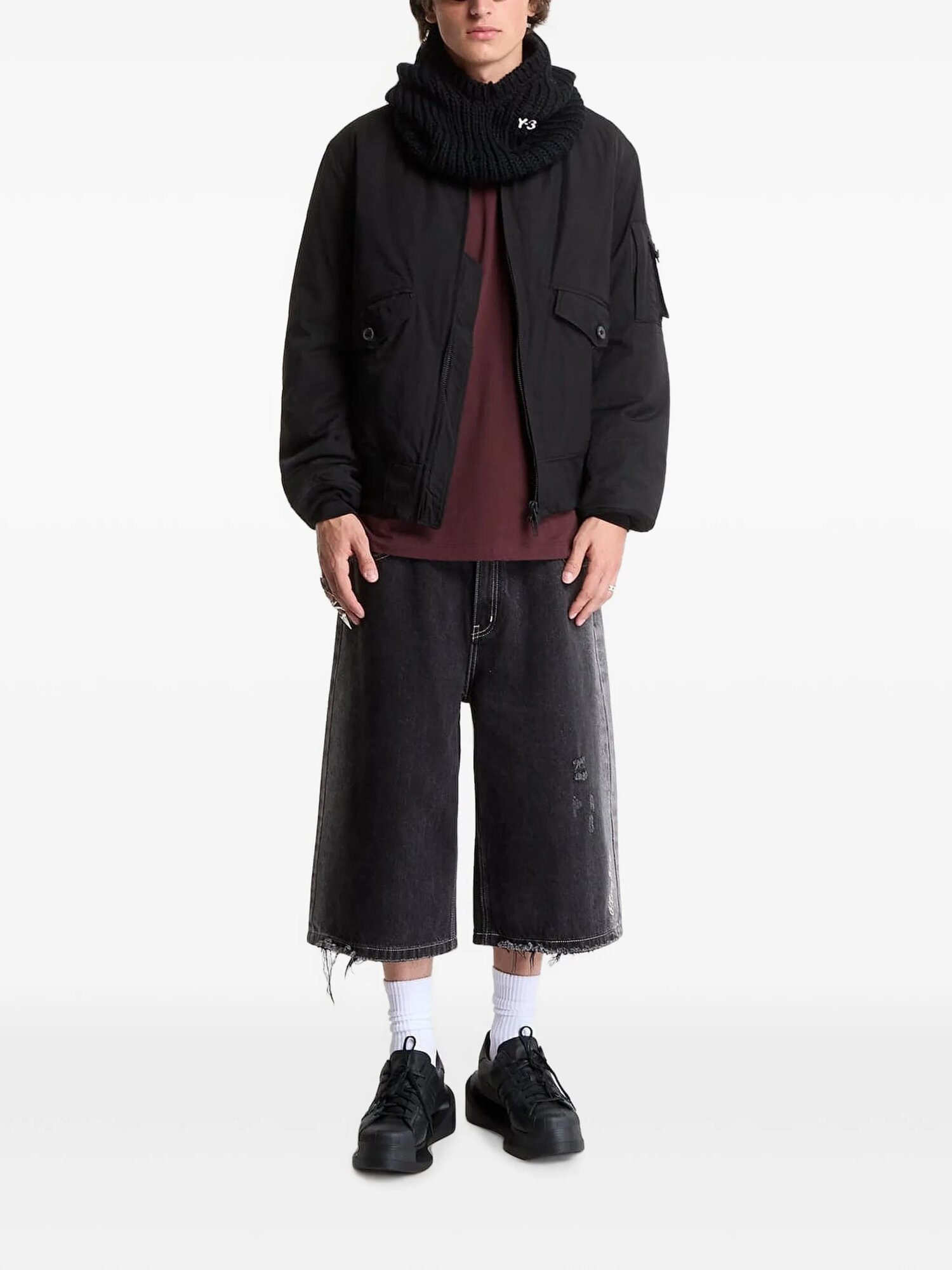 Куртка Y-3 Pocket-detail zip-up bomber jacket, размер 54 — фото 1