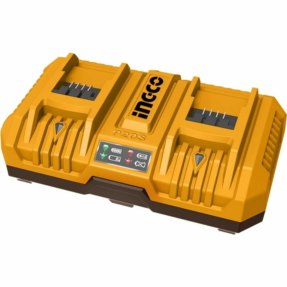 INGCO Двойное зарядное устройство 2x20B 4A+4а Industrial Fcli2082