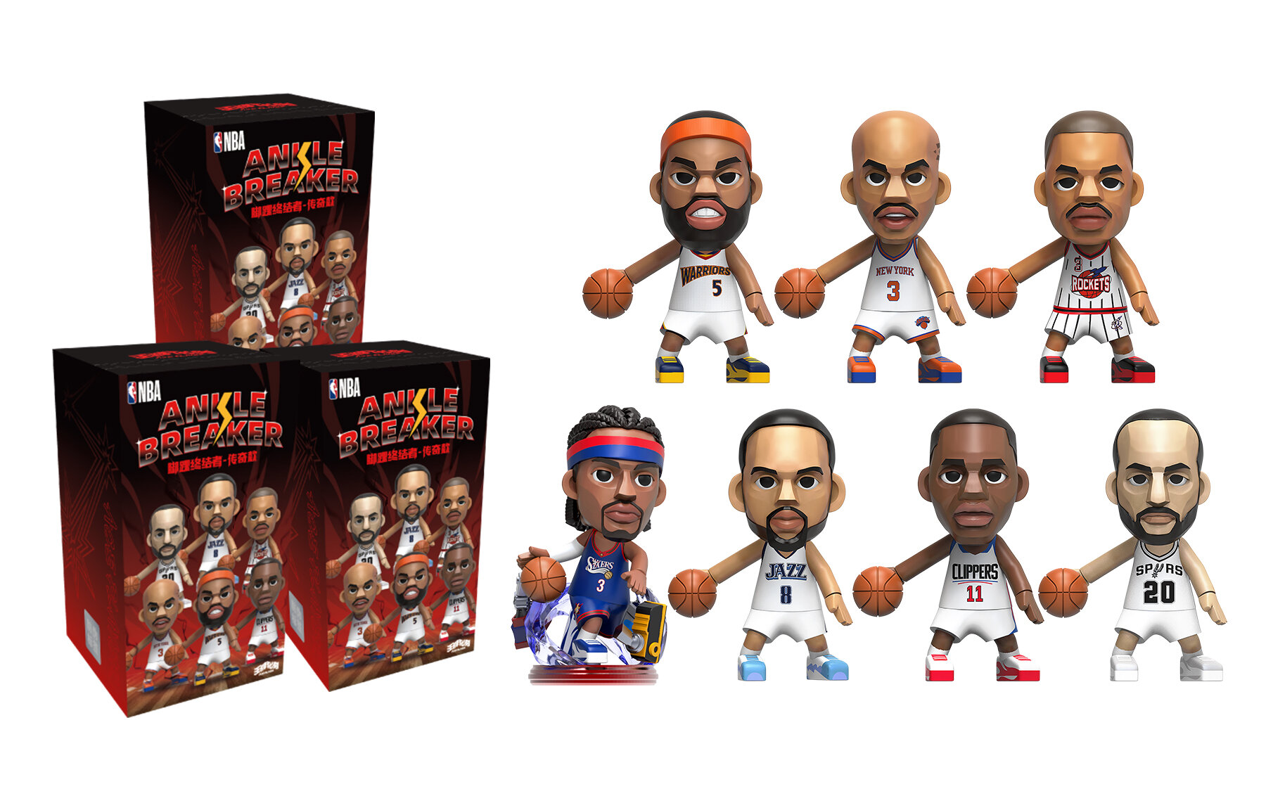 Набор фигурок унисекс AcePlayer x NBA Ankle Terminator Collection, Three single boxes (random style)