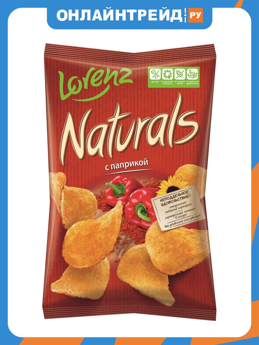 Картофельные чипсы Lorenz “Naturals” с паприкой 100 г