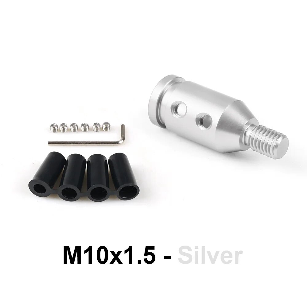Резьба m10x1, 5/m12x1, 25, Автомобильный Ручной адаптер переключения передач для M10x1.5 SILVER