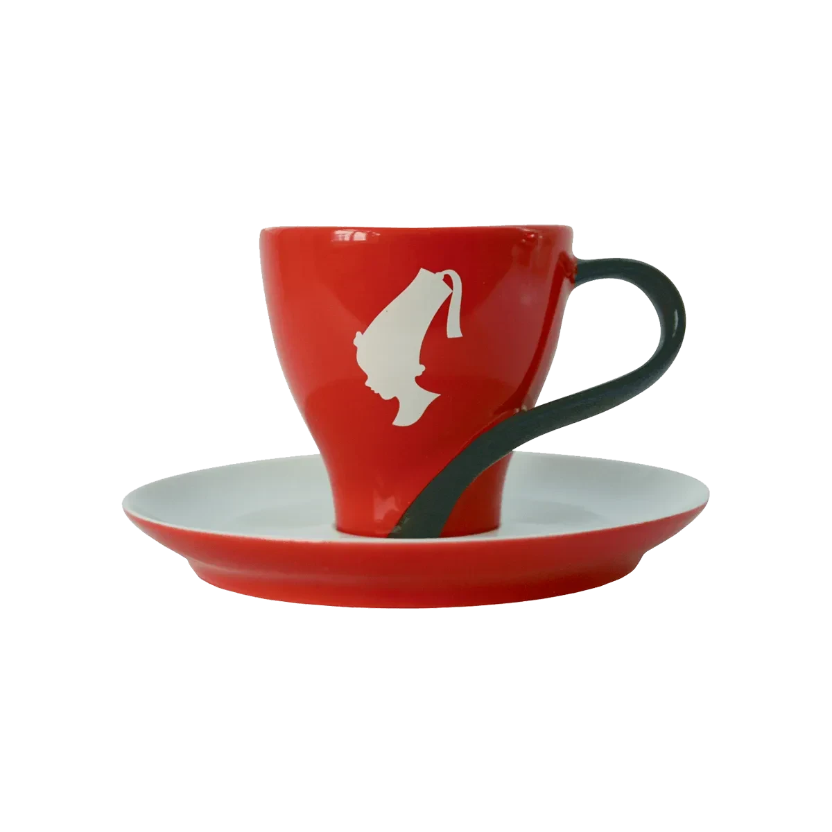 Чашка керамическая с блюдцем Julius Meinl Эспрессо, красная, 80 миллилитров