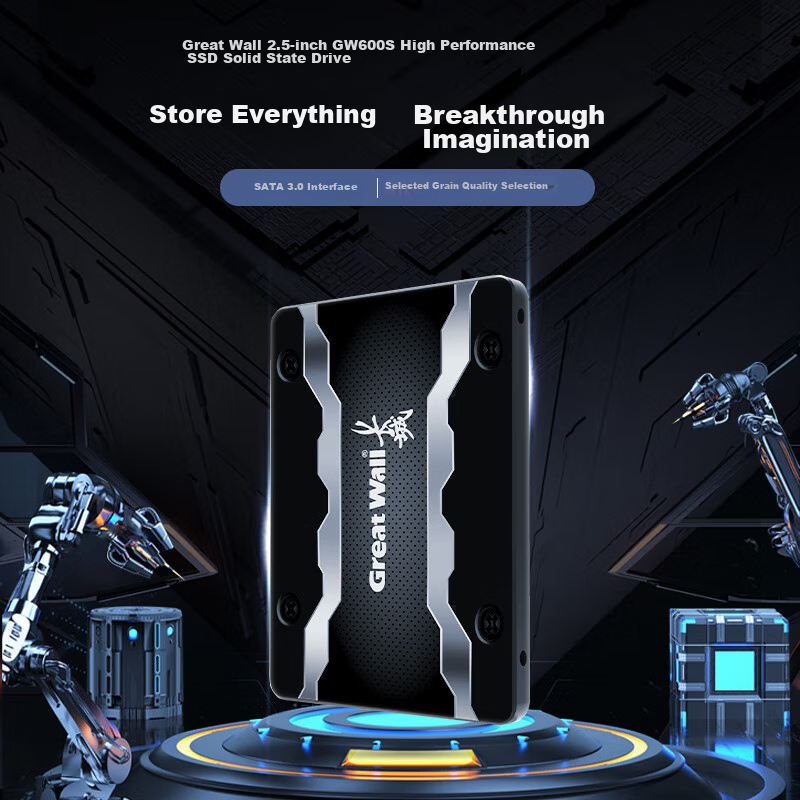 SSD-накопитель Great Wall GW600S Series 512 ГБ SATA III с скоростью чтения 560 МБ/с и независимым кэшем Версия：512