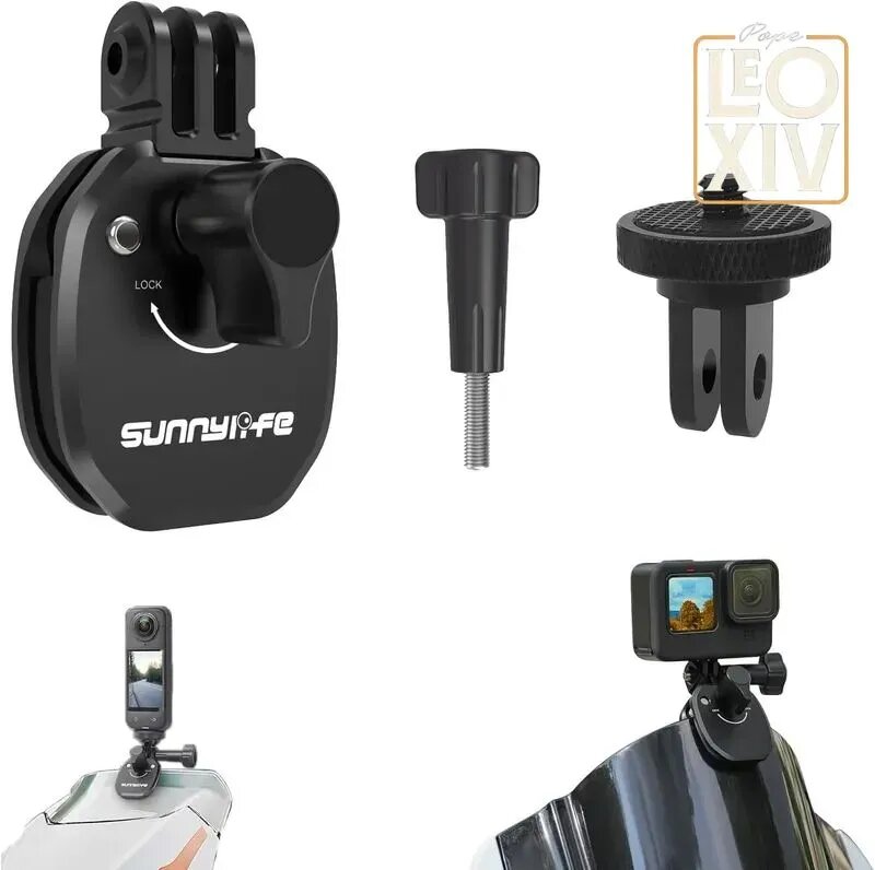 Алюминиевый зажим на ветровик мотоцикла для экшн-камер Крепление для GoPro, DJI, Insta360