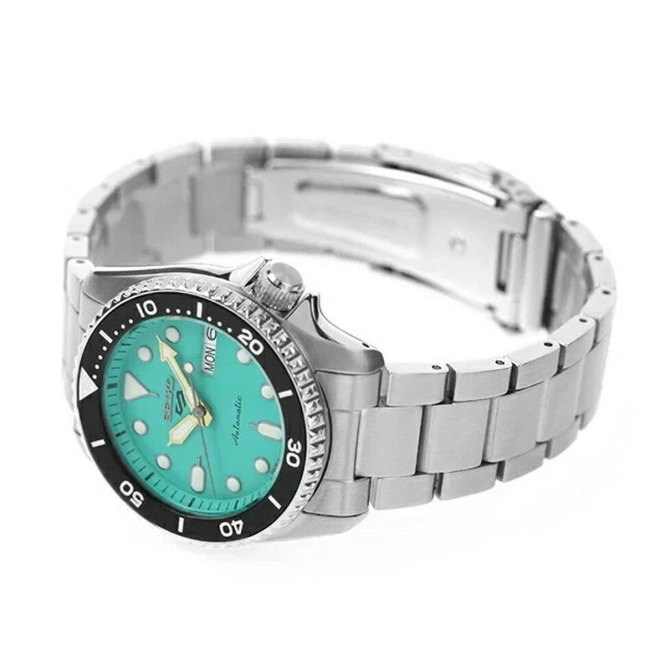 Наручные часы SEIKO 5 Sports, черный, серебряный, зеленый — фото 1