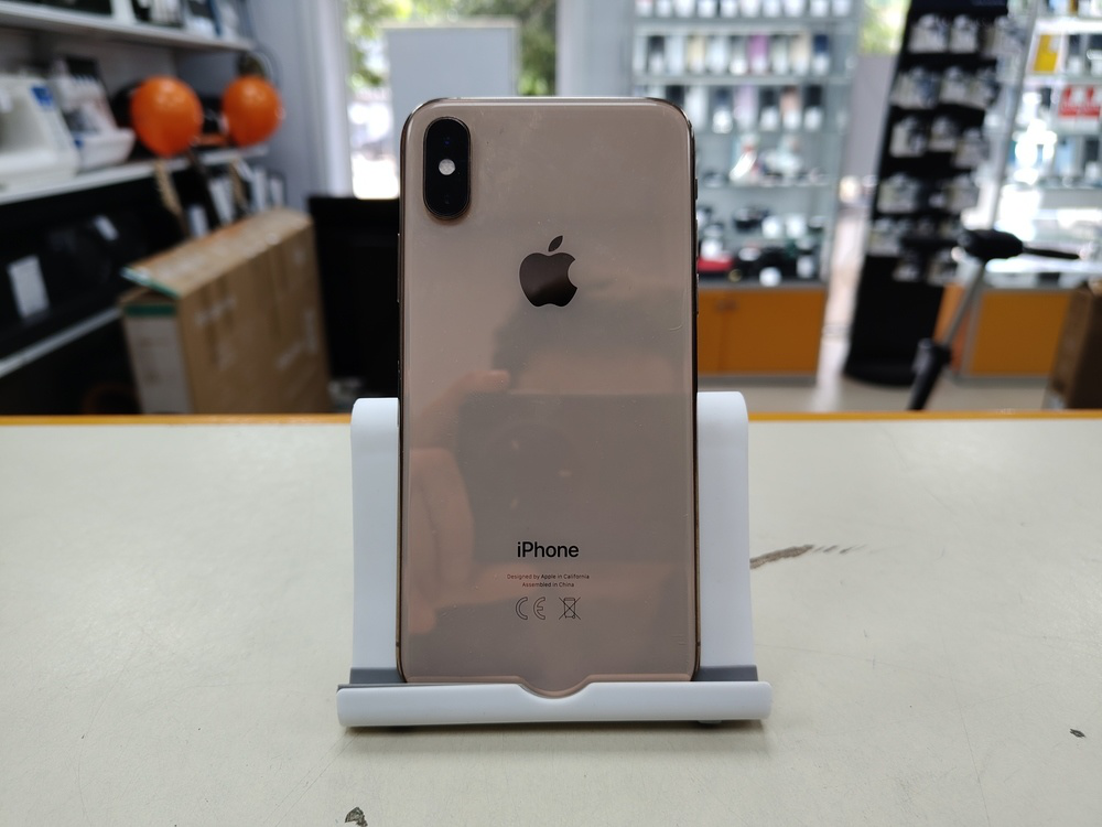 Смартфон Apple iPhone Xs 64 ГБ RU, nano SIM+eSIM, золотой, б/у, уценка