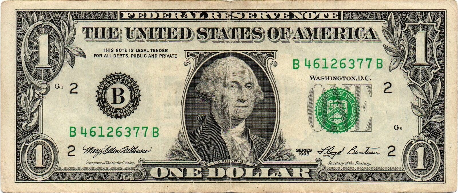 Доллар 1993 год США 46126377