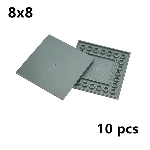 Леду блоки 8x8 серые, 10 шт
