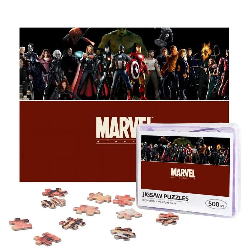 Avengers Деревянный пазл Марвел Деревянные пазлы Мстители Marvel 500 элементов