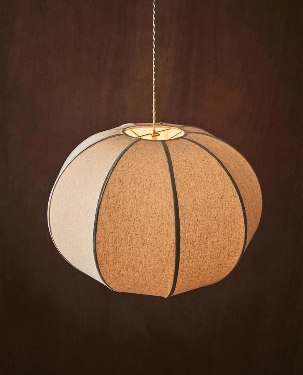 Большой льняной потолочный светильник, экрю, 24,5 x 48 x 48 см, ZARA HOME, 6199/047