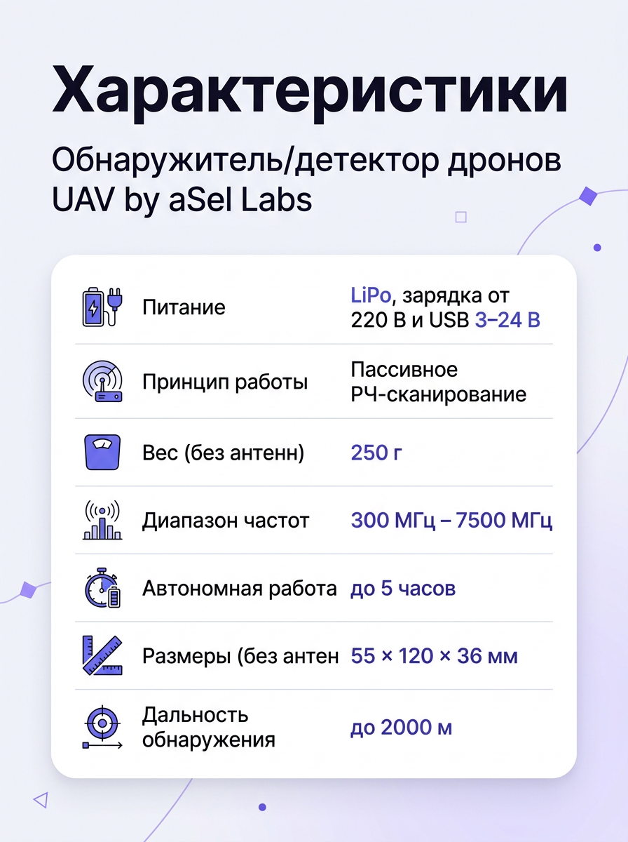 Обнаружитель/детектор дронов UAV — фото 1