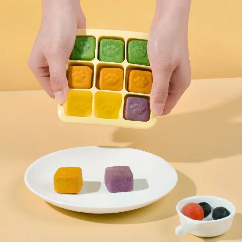 Форма для выпечки, Прямоугольная, 13 см x 13 см, силиконовая, 9 ячеек, 1 шт