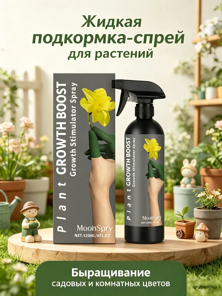 Спрей питательный "Для растений", гексиленгликоль, хлорид калия
