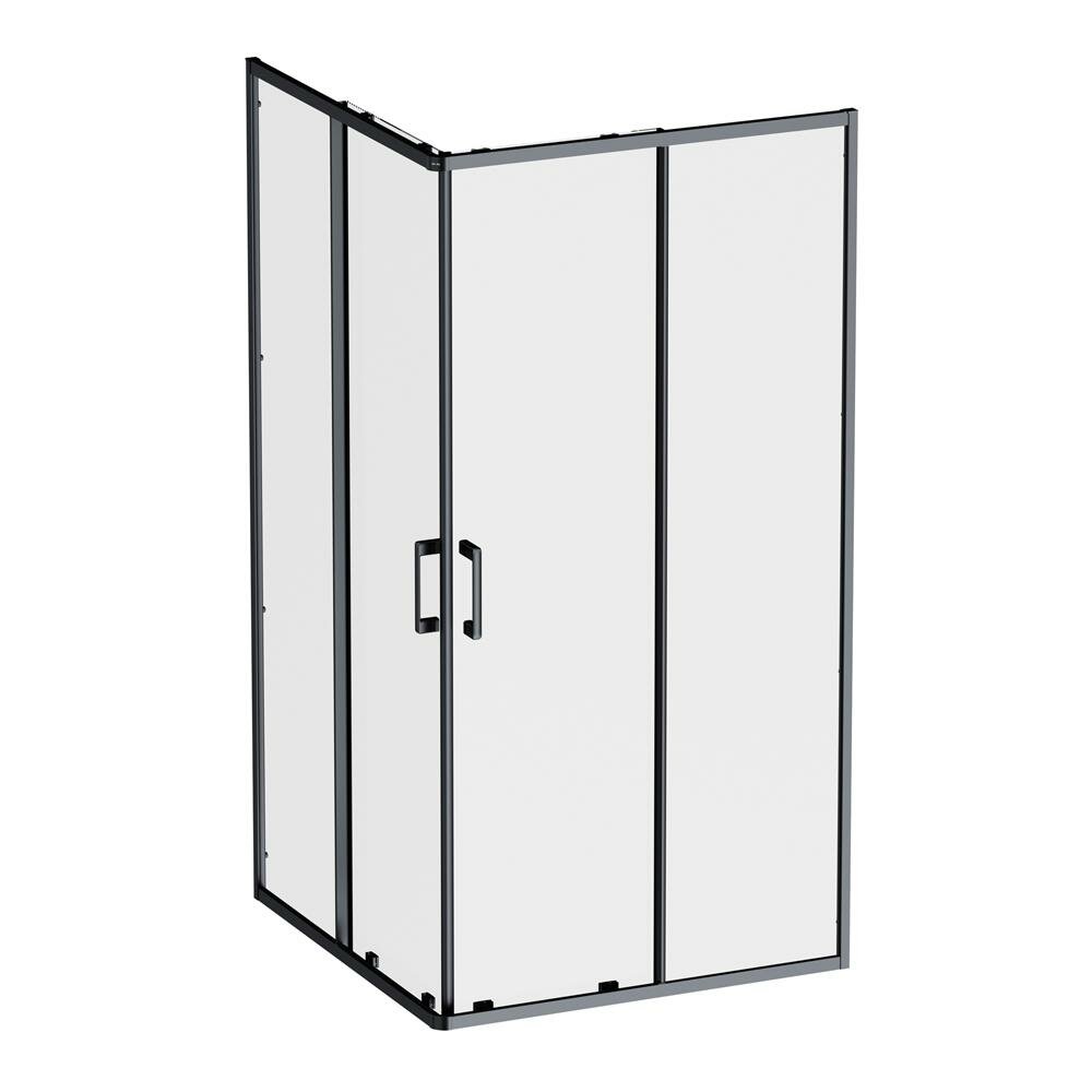 Душевой уголок AM.PM Above 100х100 W9XG-403-100100-BT профиль Черный матовый стекло прозрачное