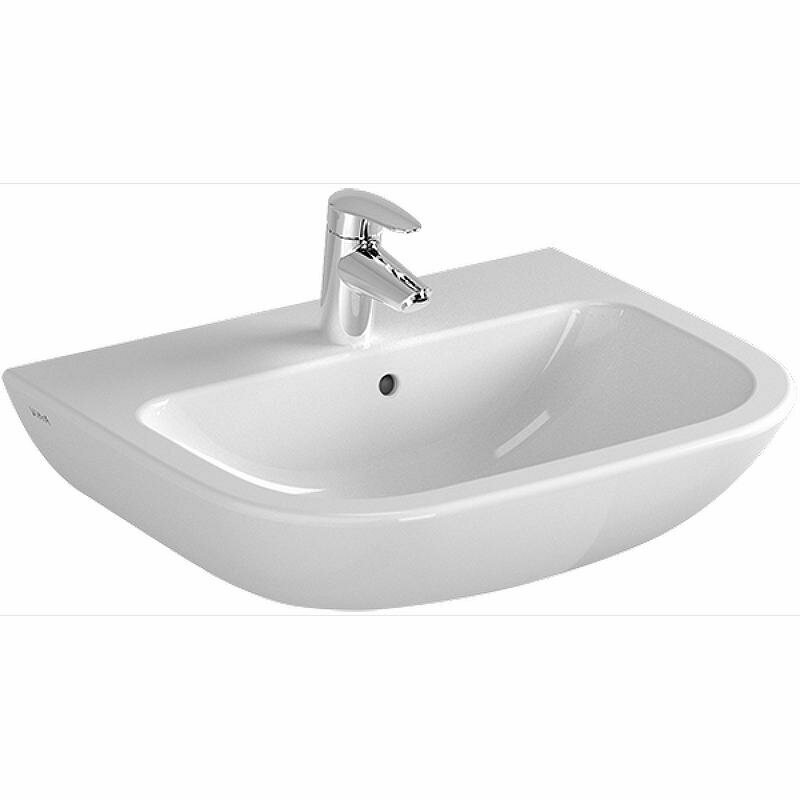 Раковина Vitra S20 55 5502B003-0001 Белая, фарфор, подвесная, с переливом