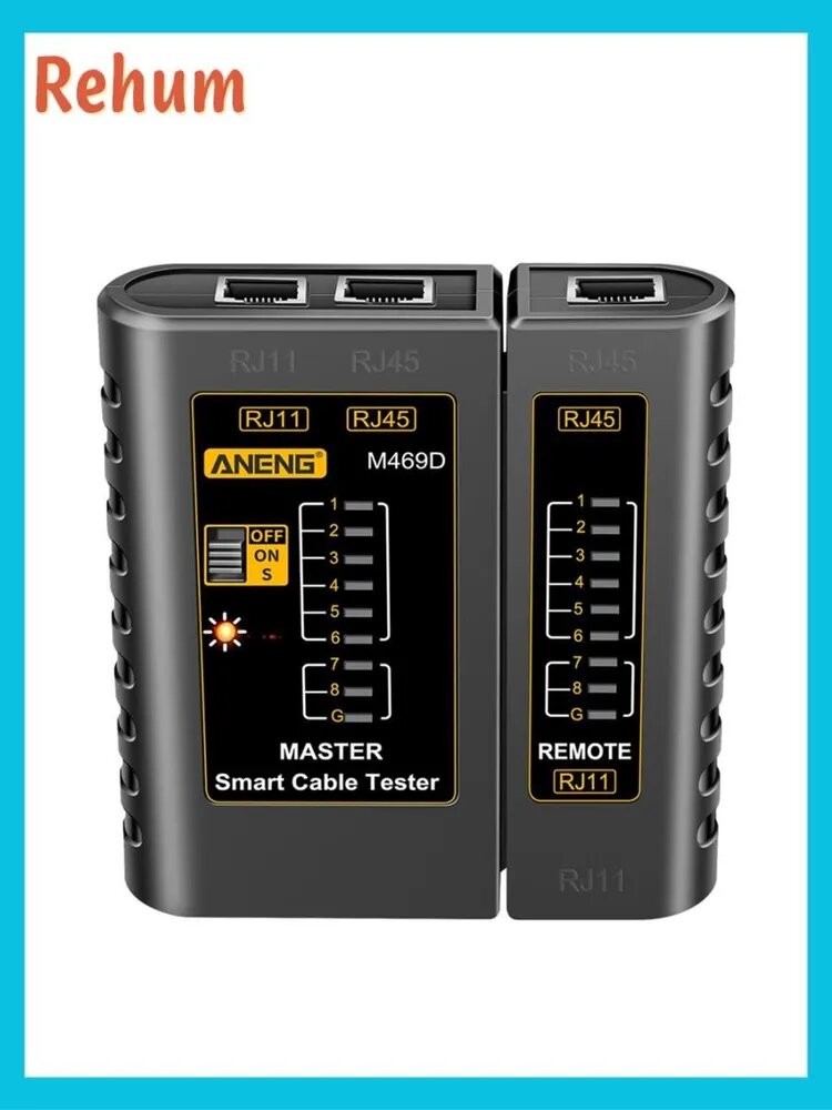 V6ANENG M469D RJ45 Кабельный тестер сетевого кабеля Тестер RJ11 RJ12 CAT5 UTP Сетевой инструмент Ремонт сети A