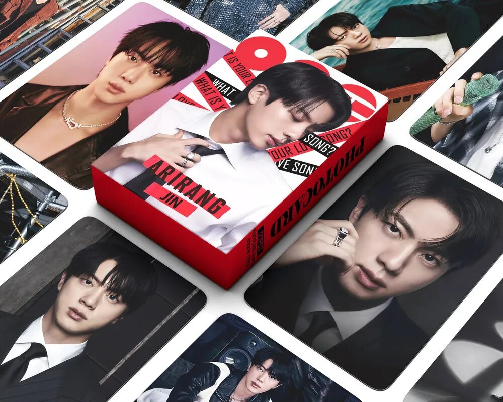 KPOP 127pcs/box Bangtan Boys SOLO JIN голографические фотокарточки ARIRANG KPOP лазерные LOMO карты