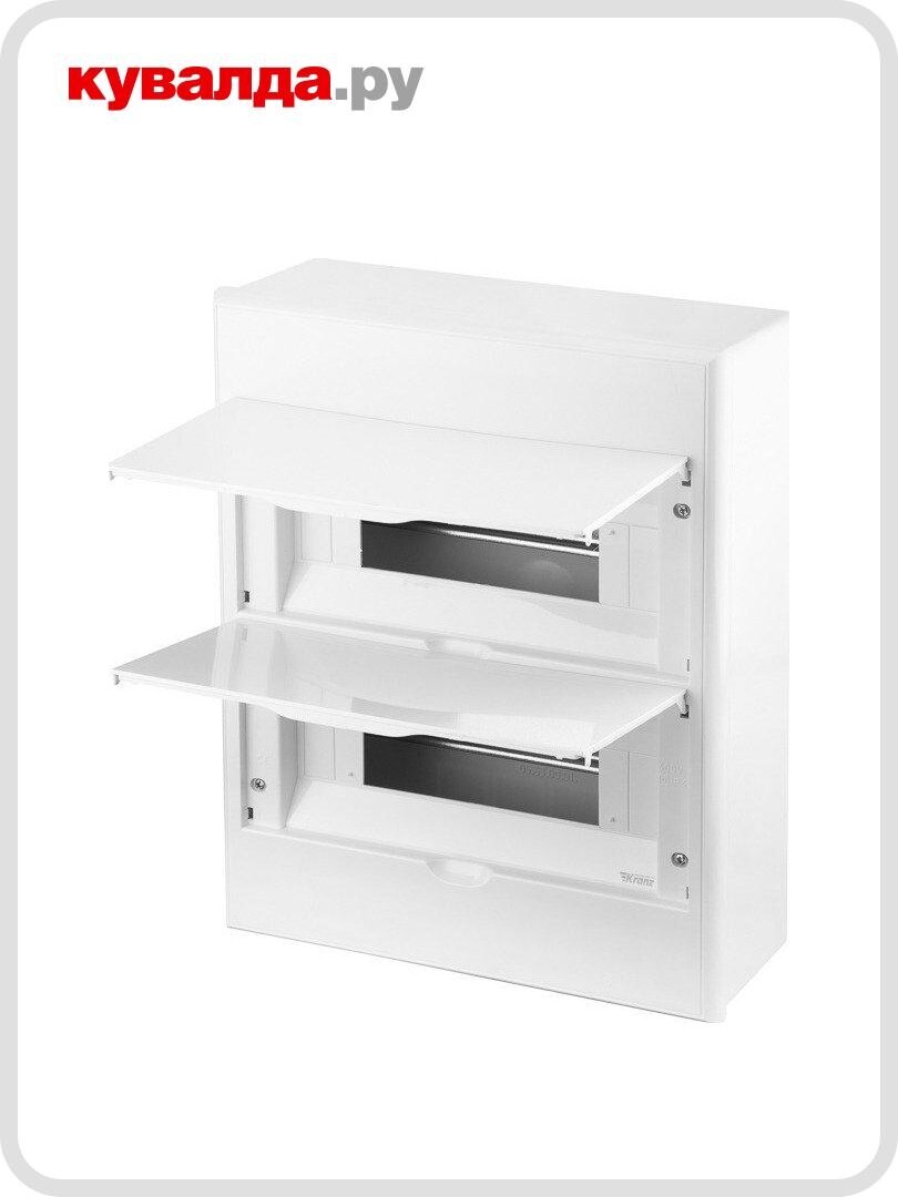 Бокс Kranz KR-11-0325 пластиковый ЩРН-П-24 IP41 белый (белая дв.)