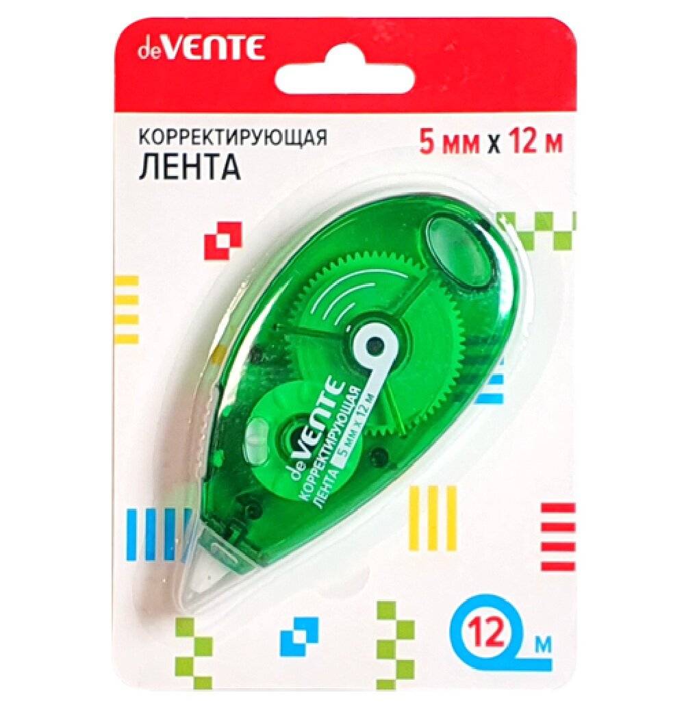 Корректирующая лента " deVente " 5мм*12м, картонный блистер, количество: 12 штук