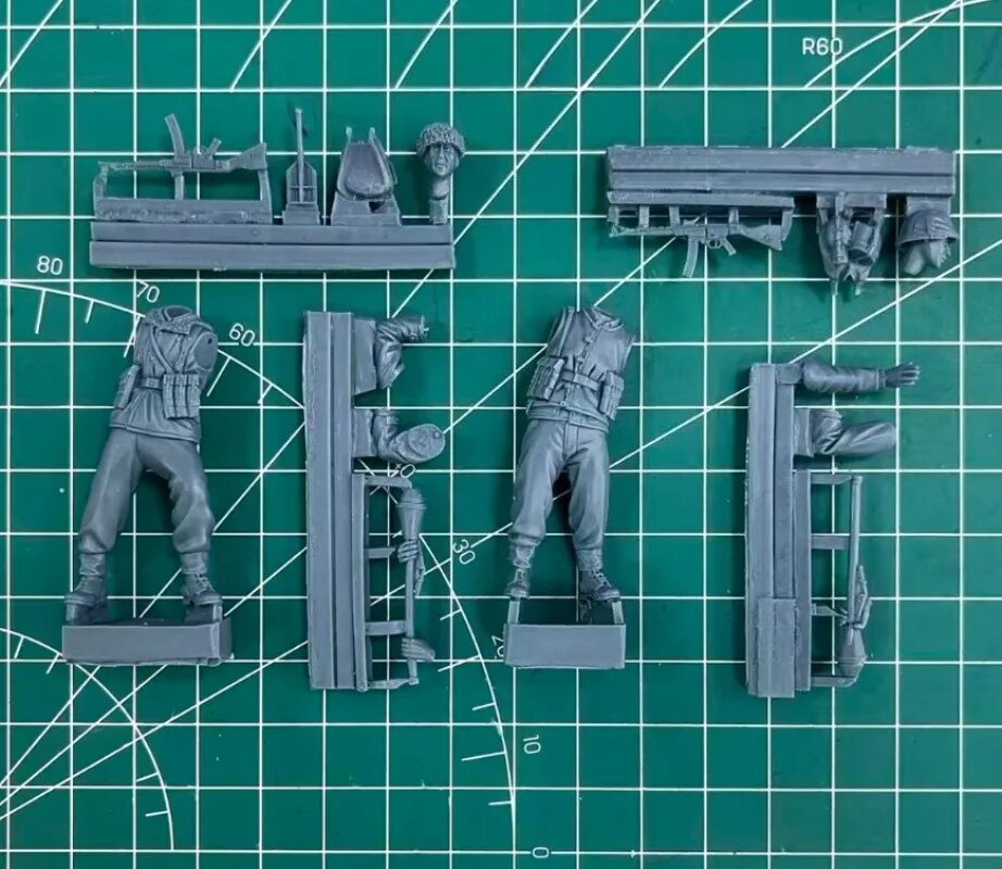 Масштабная модель 1/35 пехоты из смолы 2 фигуры