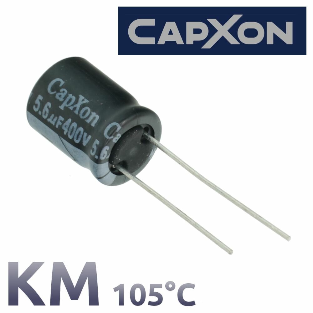 5,6мкФ 400В / KM / 10x12 / 105 С / конденсатор электролитический (1шт)