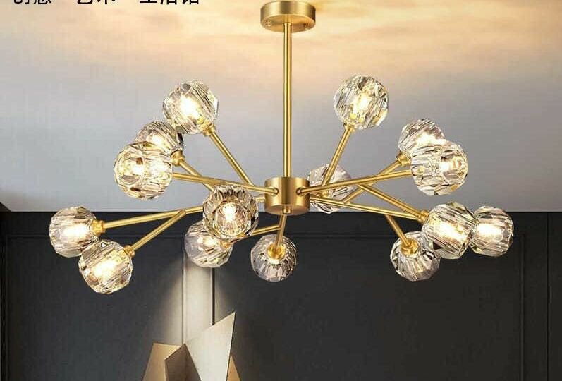 Люстра JC lighting "Нереально Вкусно", E27, плафон из акрила, золотой