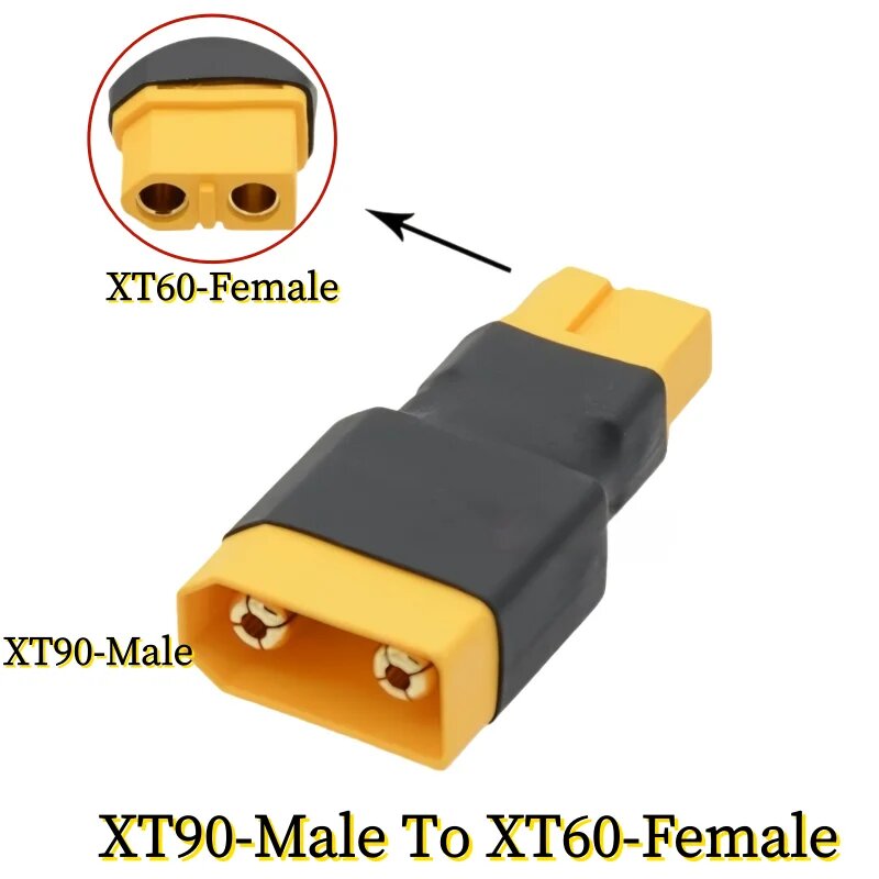 Адаптер XT60-XT90 для литиевых аккумуляторов 4PCS, XT90-M To XT60-F