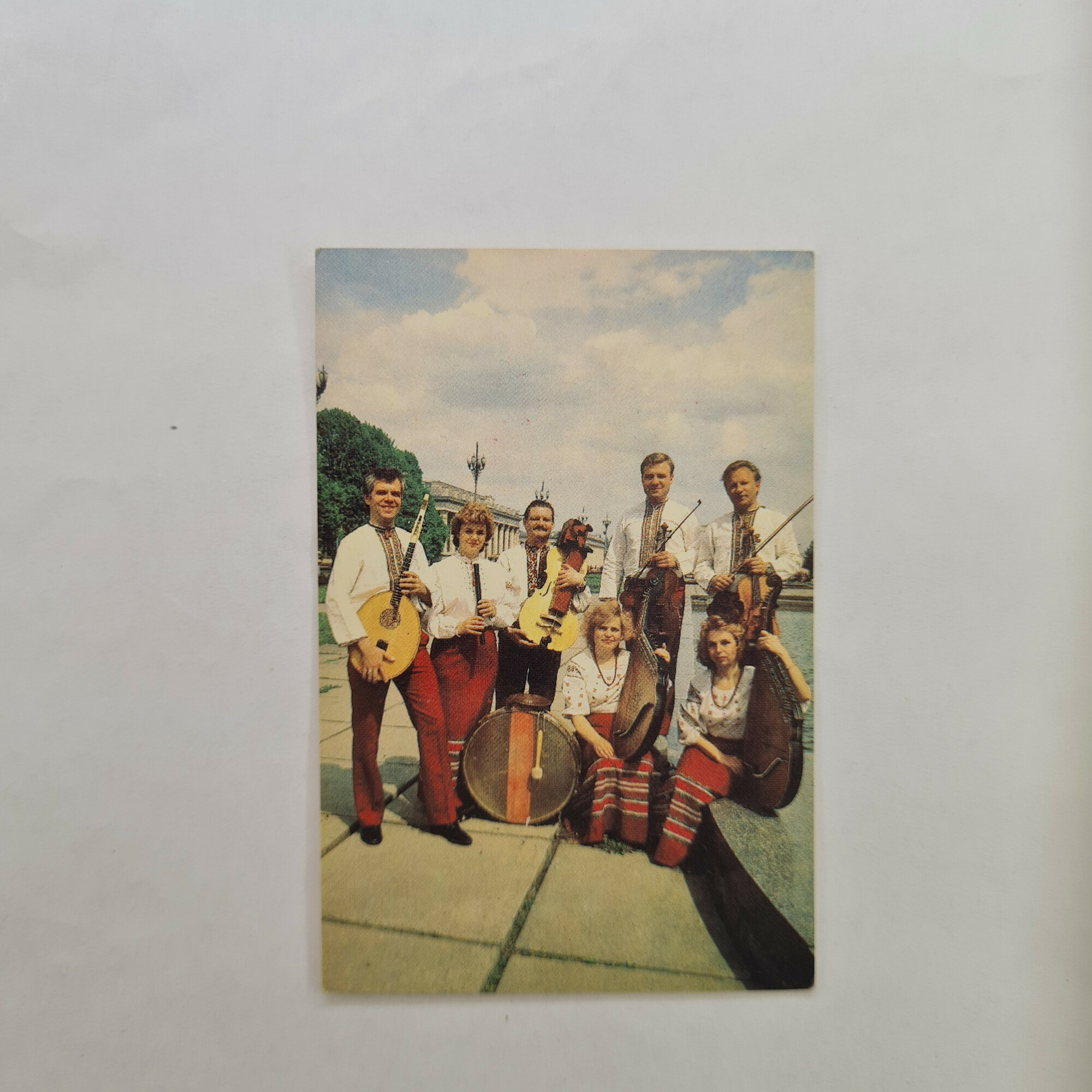 Карманный календарик СССР 1991. Серия Кобза, музыкальный ансамбль, народные инструменты. Советский к