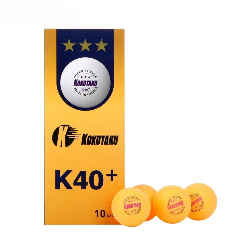 Десять желто-белых мячей для настольного тенниса Yellow 10PCS