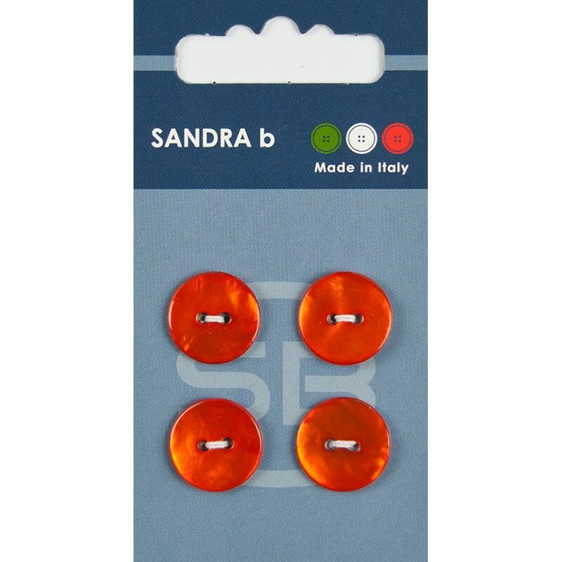 Пуговицы Sandra b Оранжевые, 15 мм, 3 шт