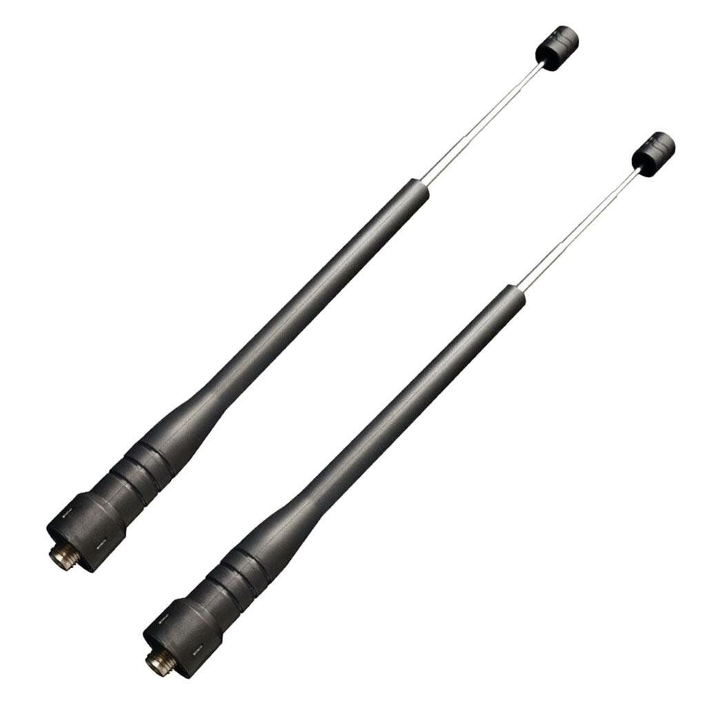 2 шт. 16-дюймовые выдвижные двухдиапазонные антенны VHF/UHF (144/430 МГц) с разъемом SMA-Female