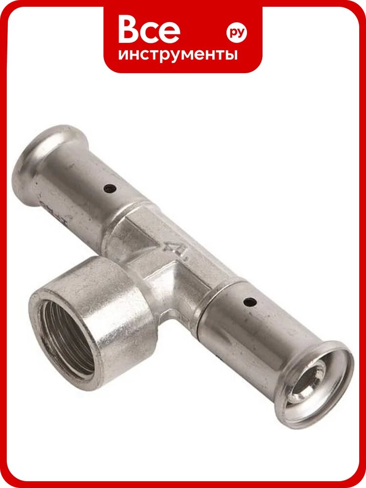 Тройник Henco ВР 20х1/2"х20 пресс профессиональный латунный фитинг с оловянным покрытием для систем водоснабжения