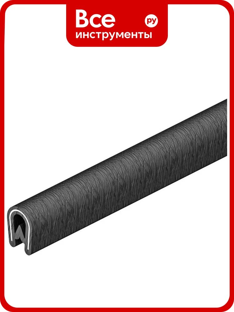 Бордюрная полоска OBO Bettermann KSB 2 PVC, черного цвета, из ПВХ, без самоклеящейся основы, профильная для монтажа