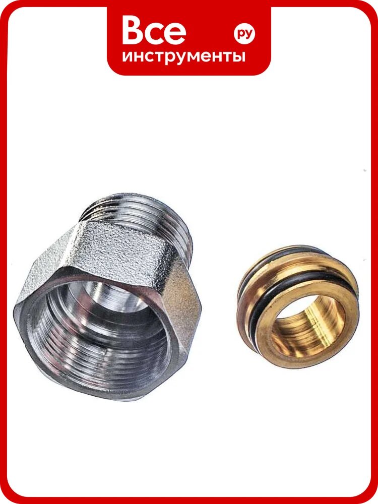 Переходник FAR с М24x19 ВР на 1/2 НР FC 8865 30G12, латунный хромированный, резьба 1/2F, тип соединения