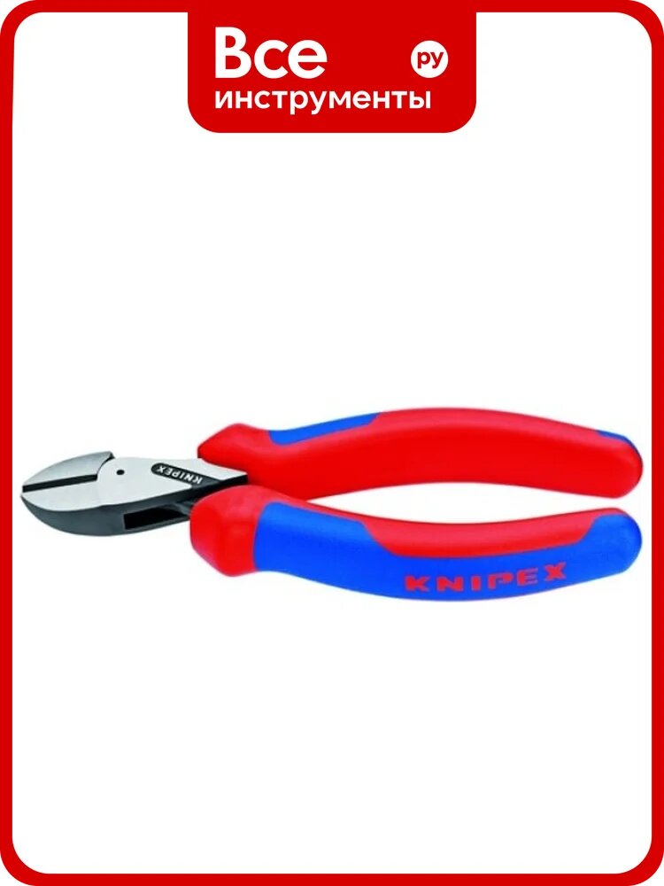 Бокорезы Knipex KN-7302160, CrV, диэлектрические, двухкомпонентные рукоятки, 160 мм