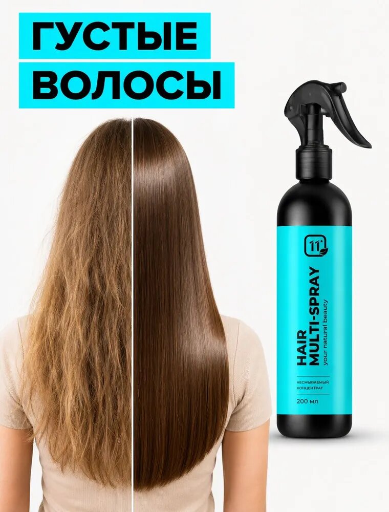 Структурирующий спрей для волос, Термозащитный увлажняющий несмываемый уход для легкого расчесывания, гладкости от пушистости,200 мл