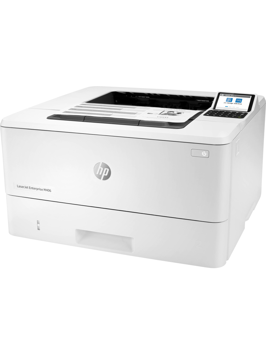Принтер лазерный HP M406dn черно-белый A4