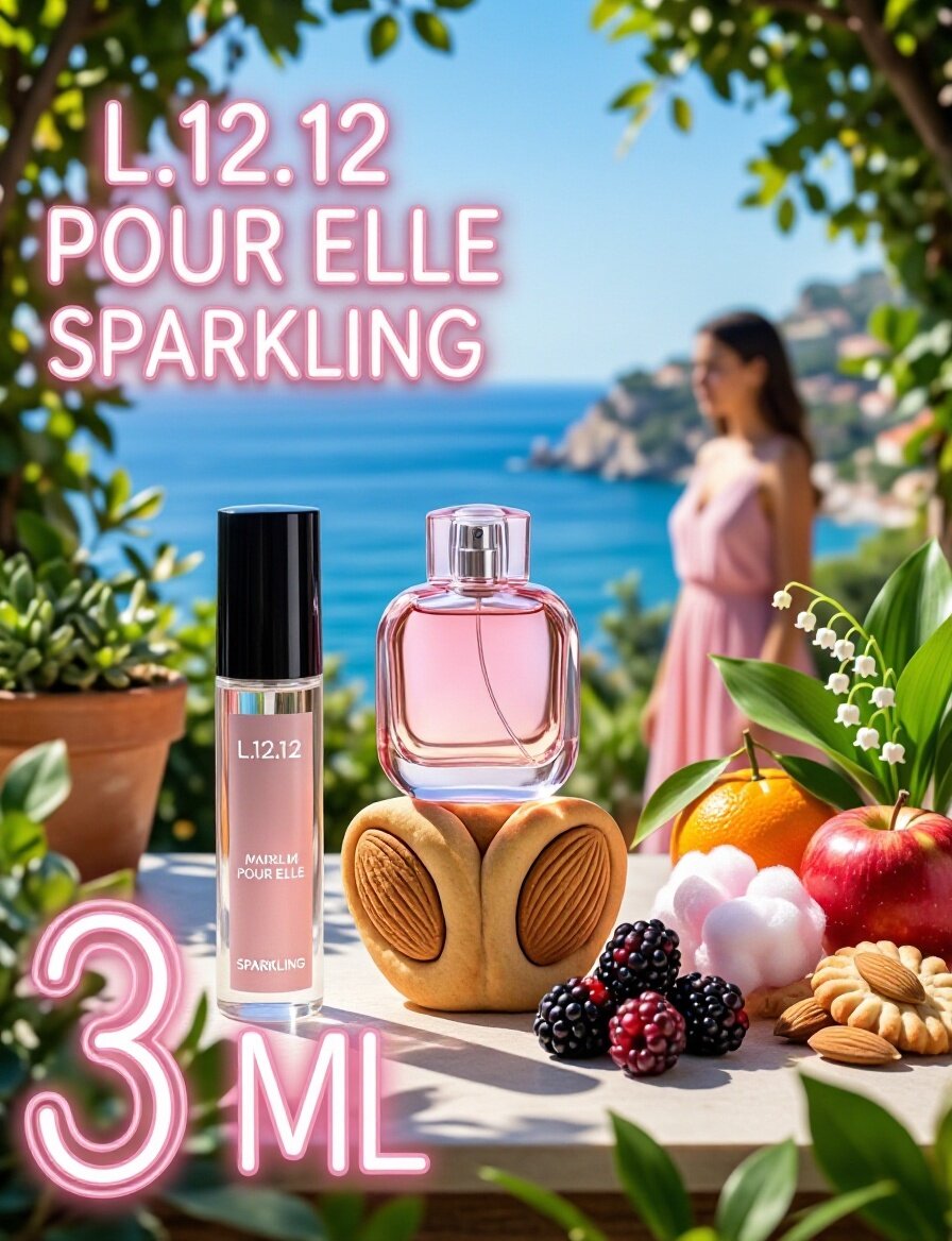 Pour Elle Sparkling (Пю Эль Спарклинг), пробник, масляные духи, спрей 3 мл, женский аромат (Швейцария)