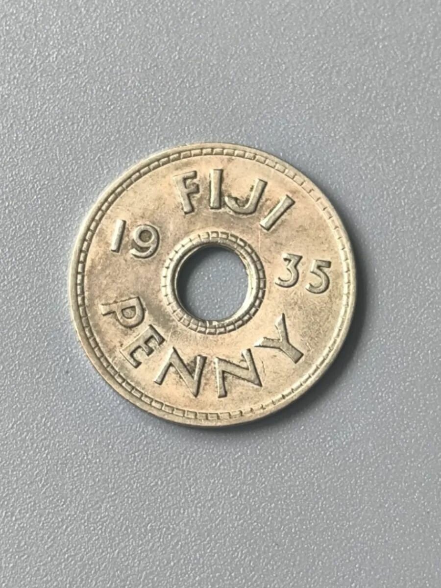 Монета 1 пенни 1935 г. Фиджи