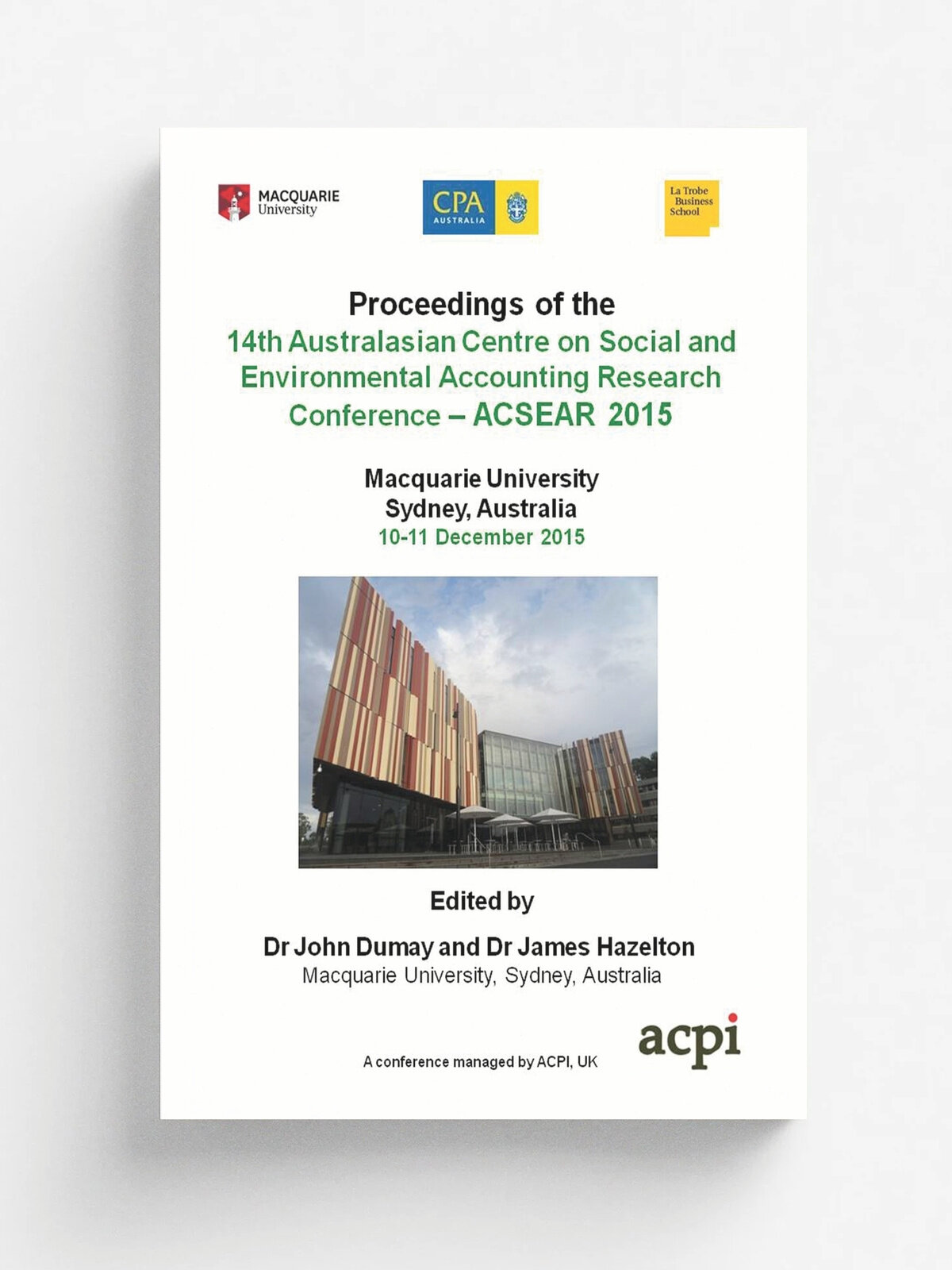 A-CSEAR 2015 - 14th Australasian Centre on Social and Environmental Accounting Research Conference