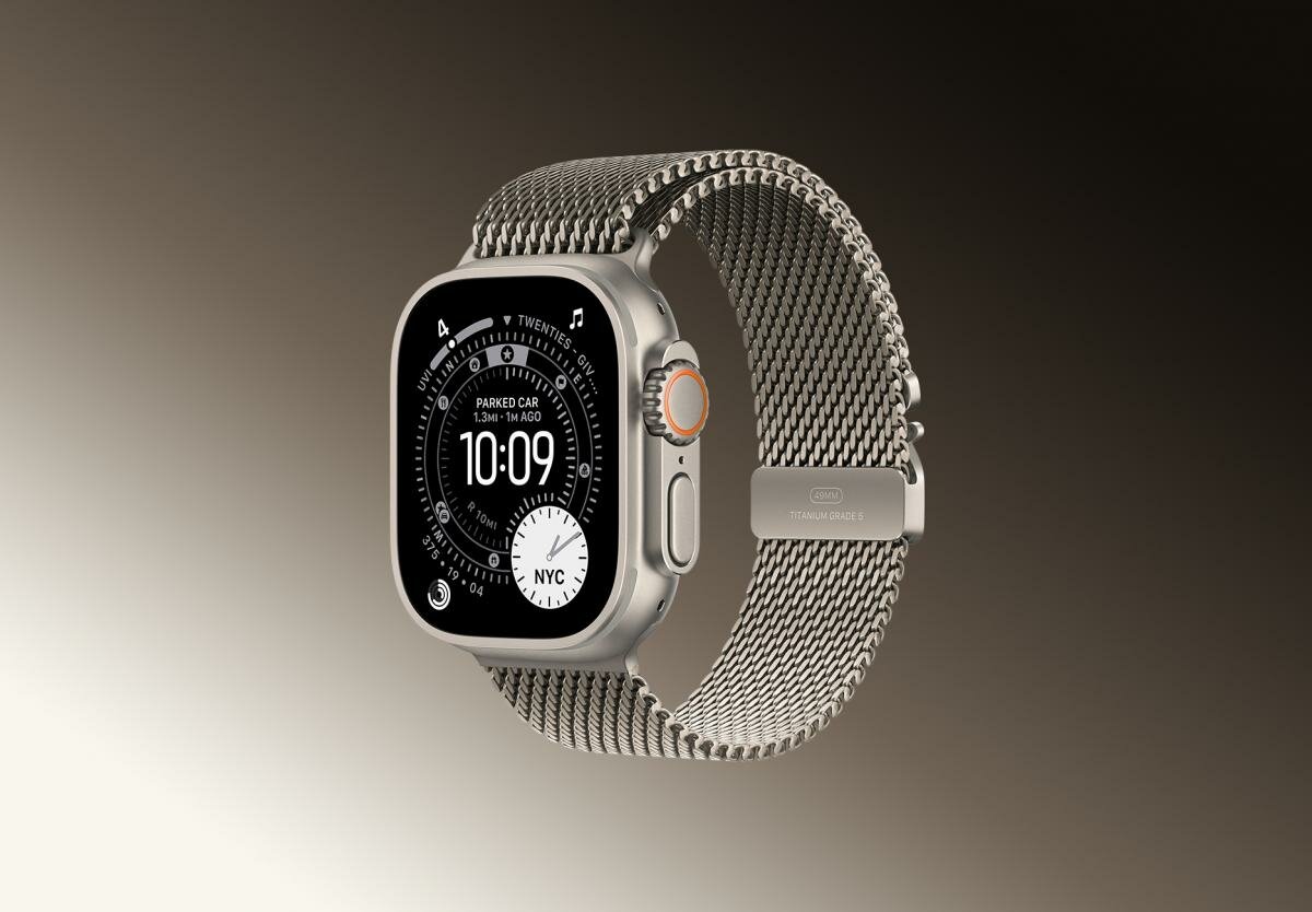 Смарт часы Apple Watch Ultra 3 Natural Titanium Case with Natural Titanium Milanese Loop Размер L