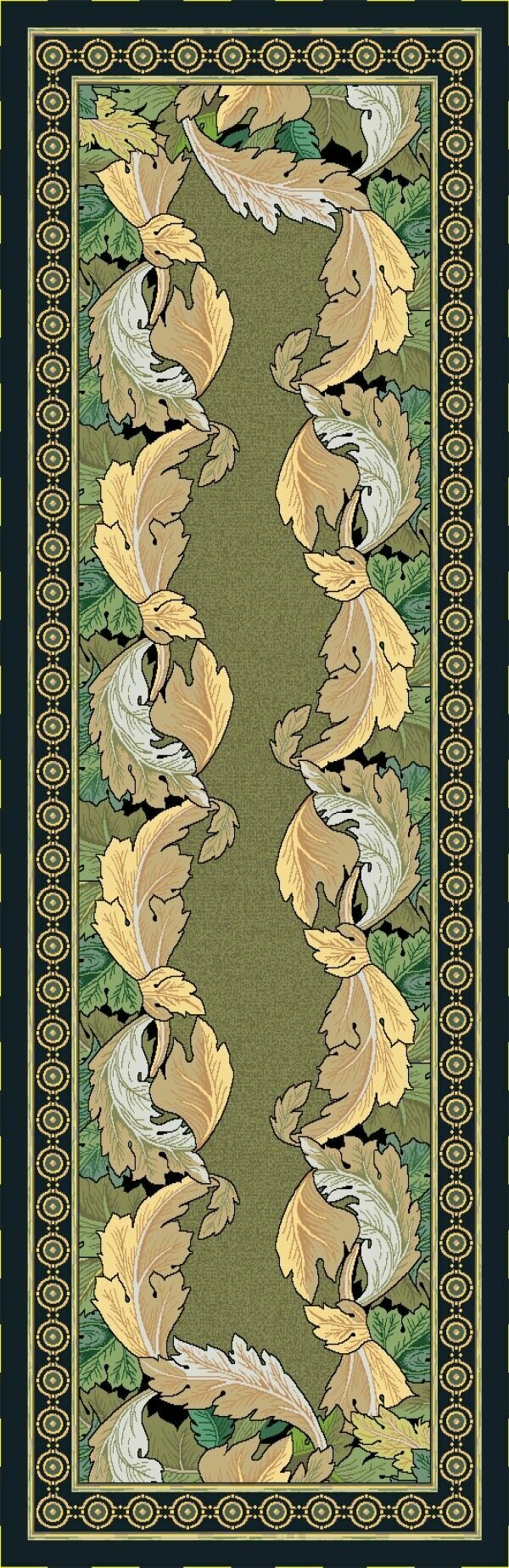 Дорожка для стола гобелен Le Gobelin Моррис Акант беж 44х140 см
