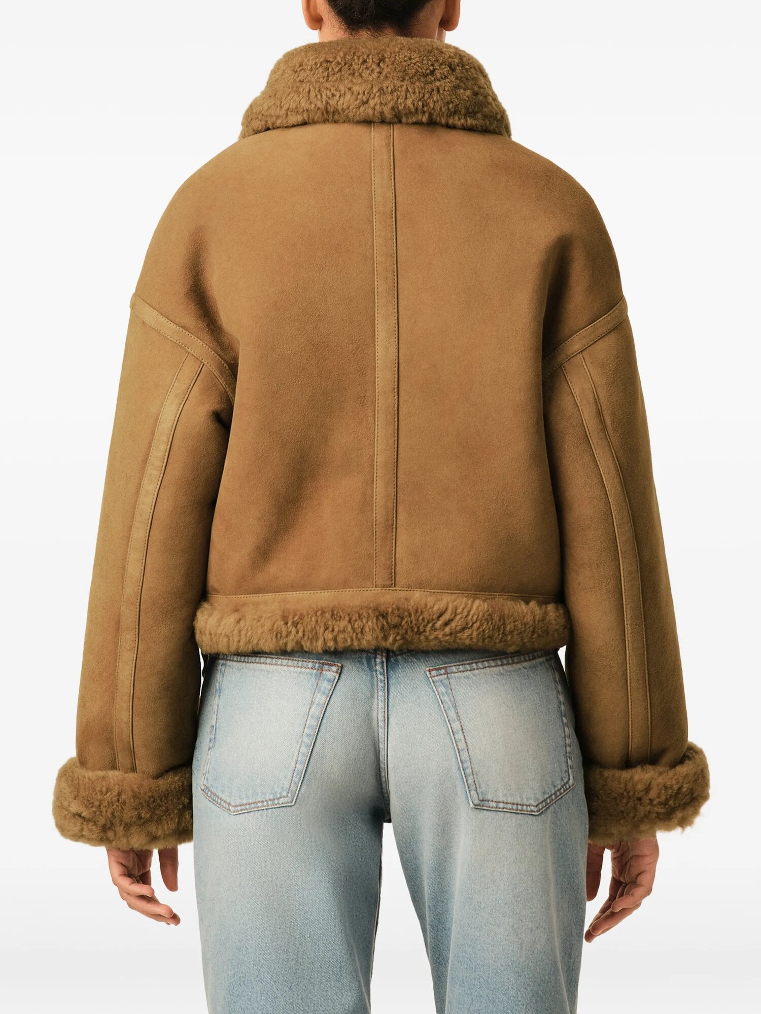 Куртка Ami Paris Sheep-shearling aviator jacket, размер 38 — фото 1
