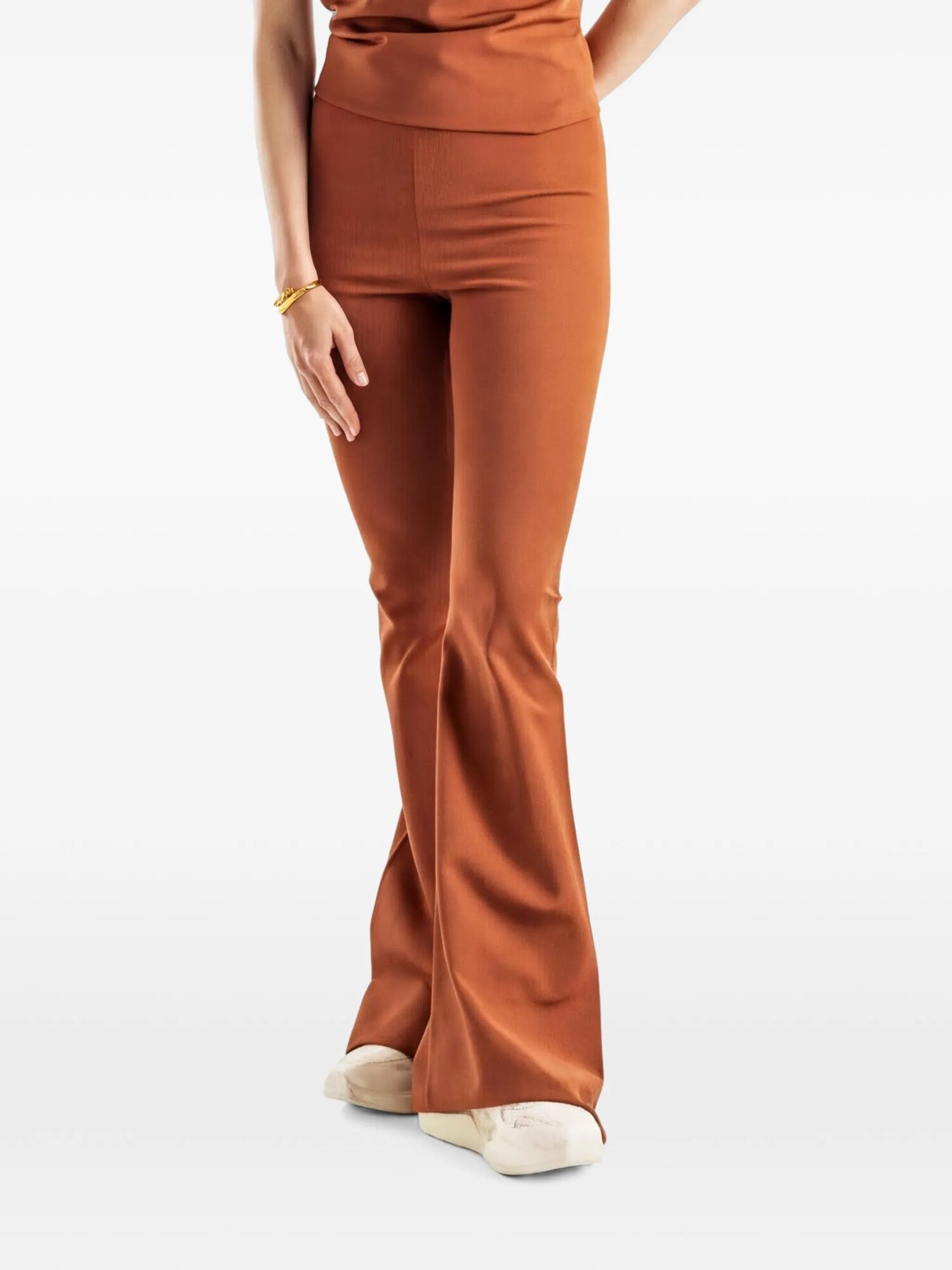 Брюки Fine-knit flared trousers